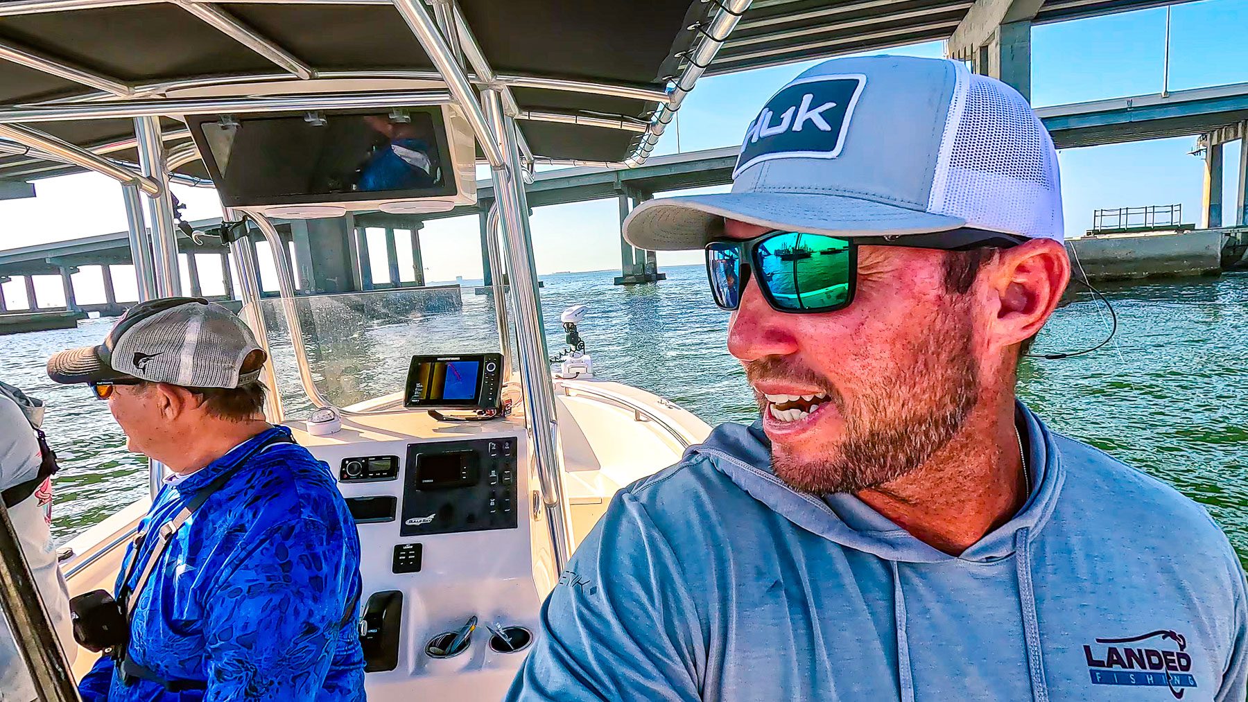 Tampa Florida Bridge Fishing With Crab For Monster Fish | Landed Fishing